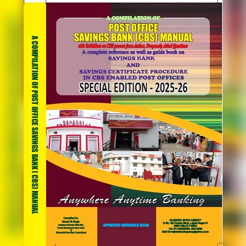 CBS Manual 2025–26 – Compilation of Post Office Savings Schemes ...