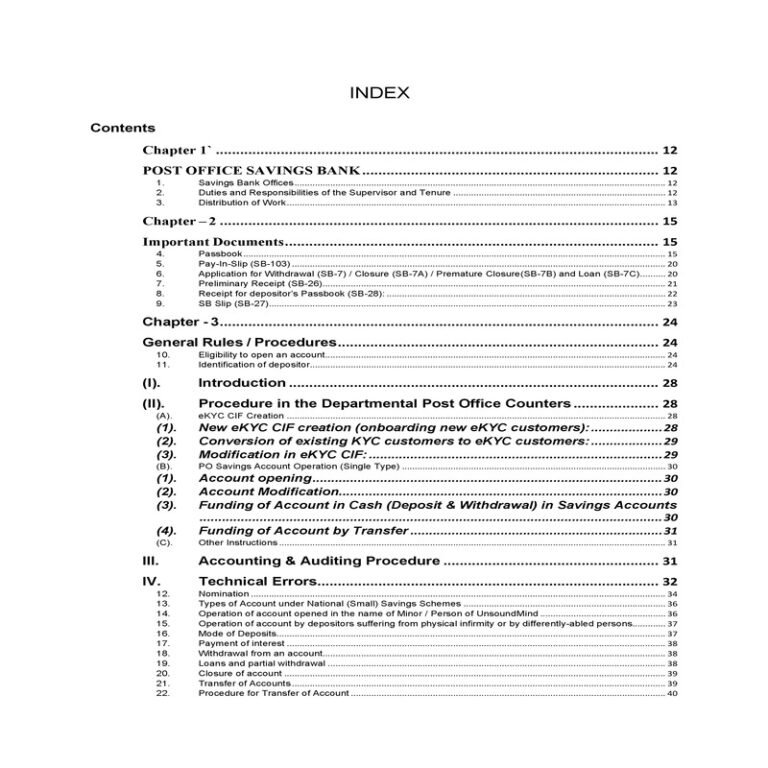 CBS Manual 2025–26 – Compilation of Post Office Savings Schemes ...